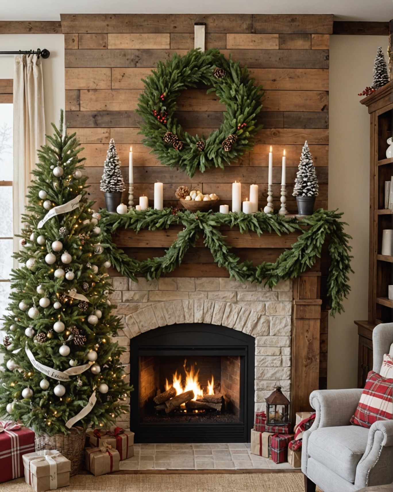 20 Farmhouse Christmas Living Room Decor Ideas – ToolzView