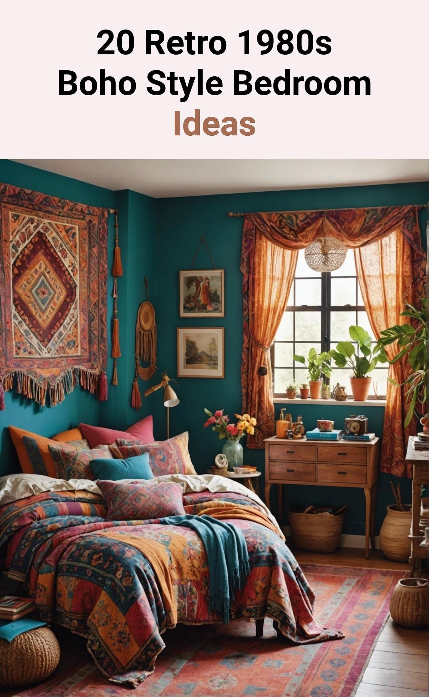 20 Retro 1980s Boho Style Bedroom Ideas – ToolzView
